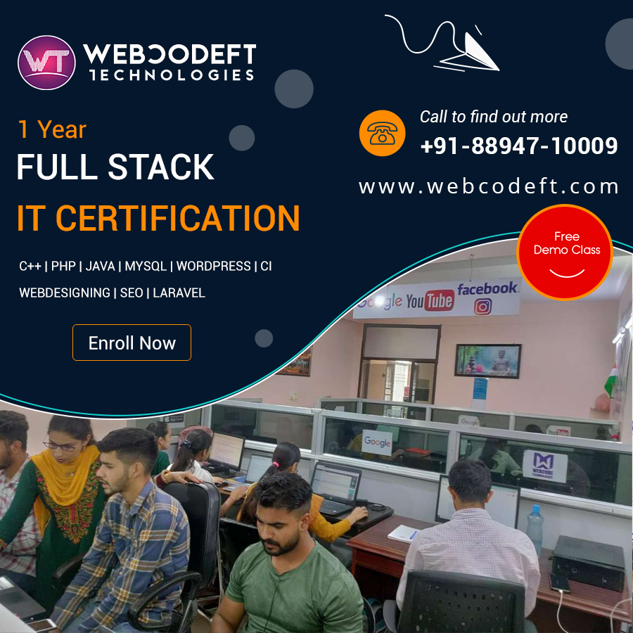 One Year Full Stack Web Development Certification Programs