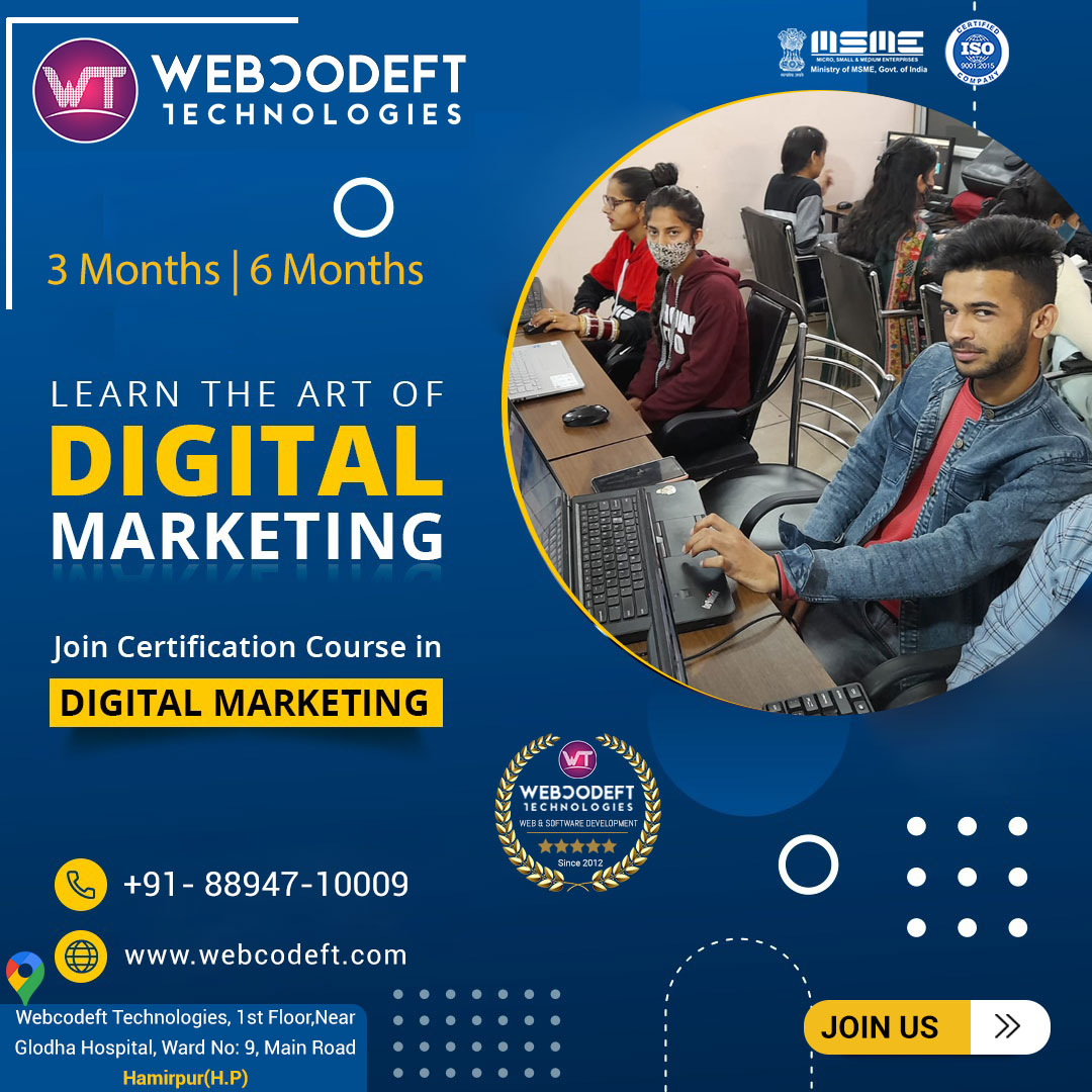 Digital Marketing & SEO Certification at Webcodeft Technologies